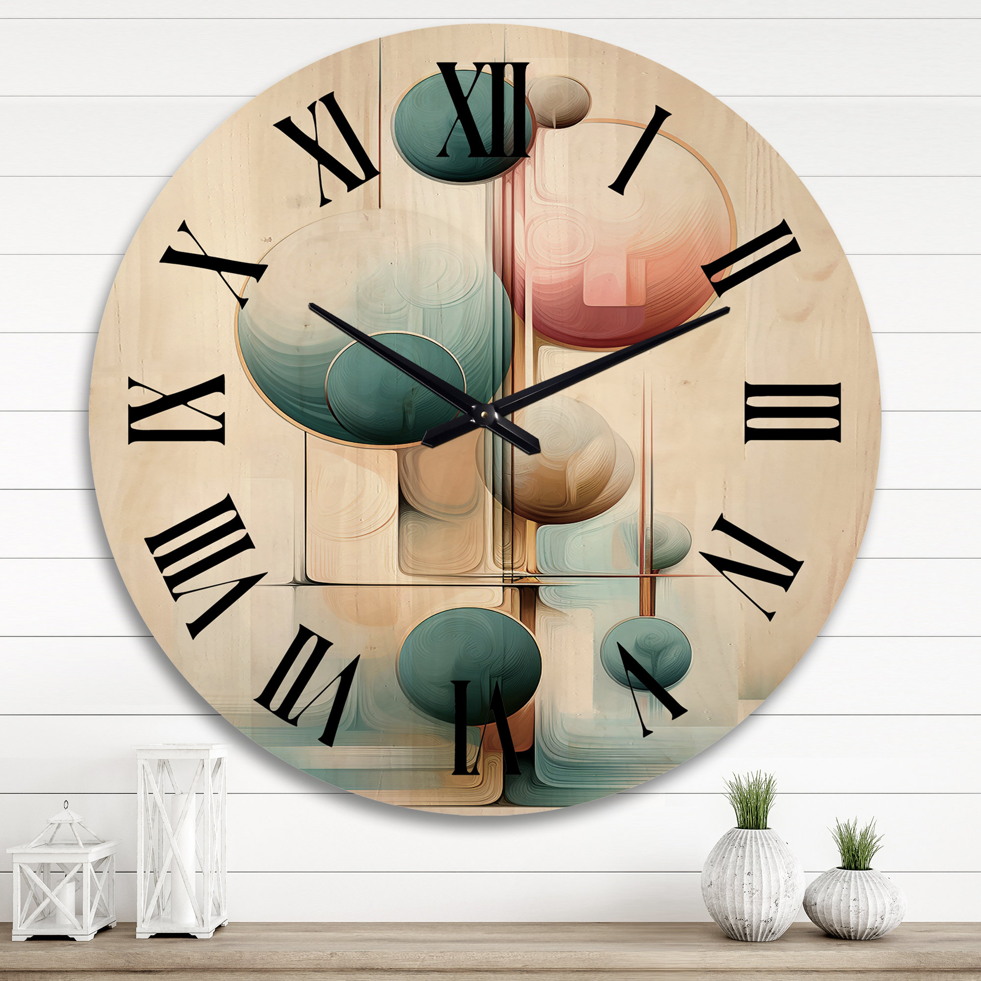 East Urban Home Circular Fusionin Shades of Retro Blue I - Modern ...