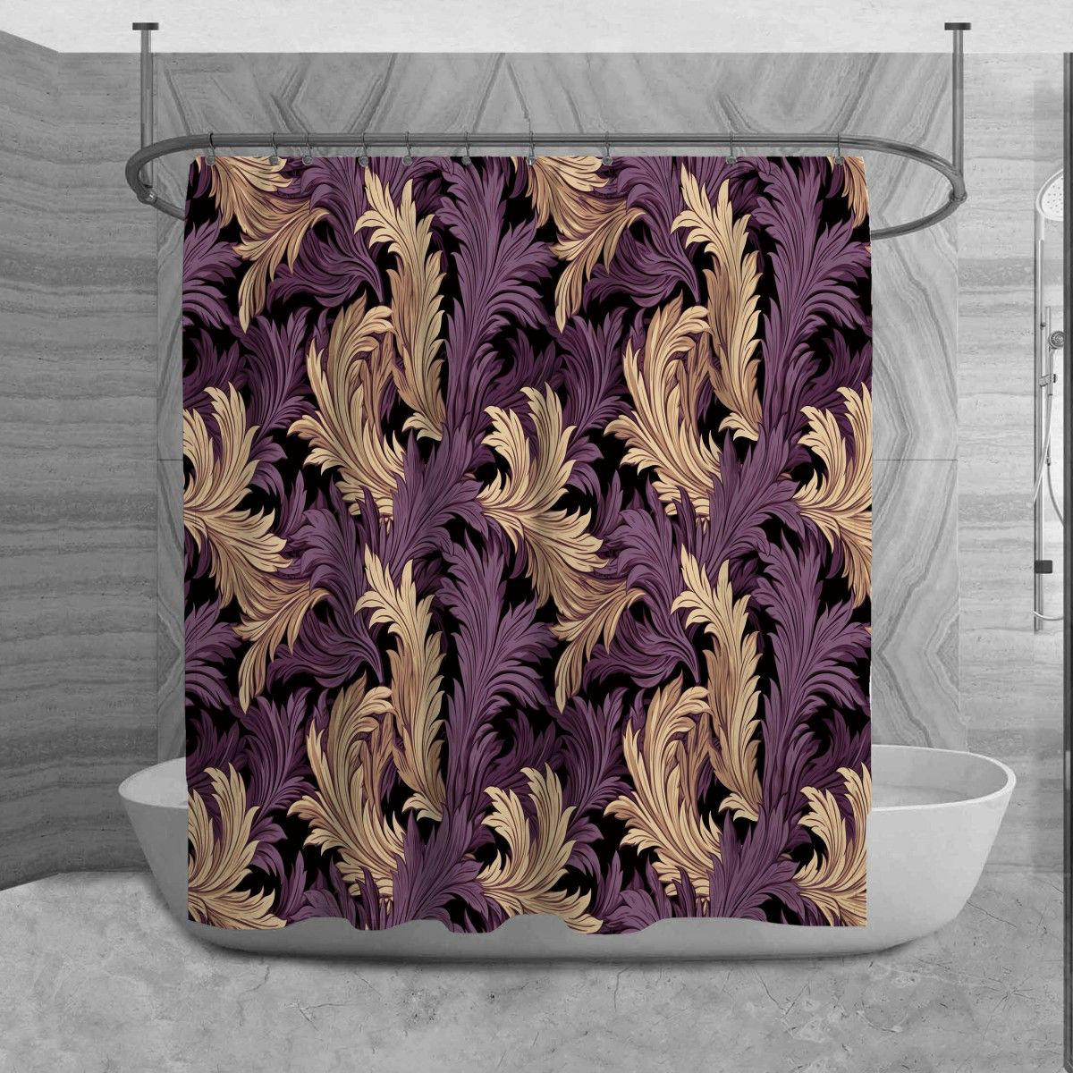 East Urban Home Mikeya Floral Shower Curtain - Wayfair Canada