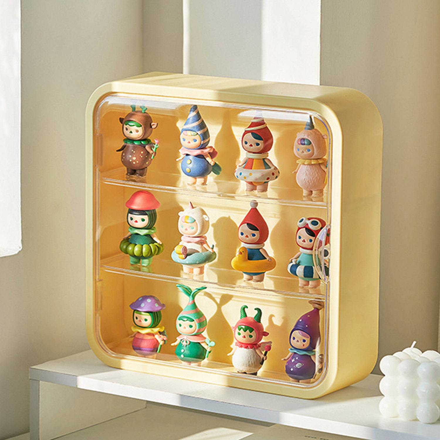 frler Figures Display Case Cabinet Doll Storage Box With Door | Wayfair