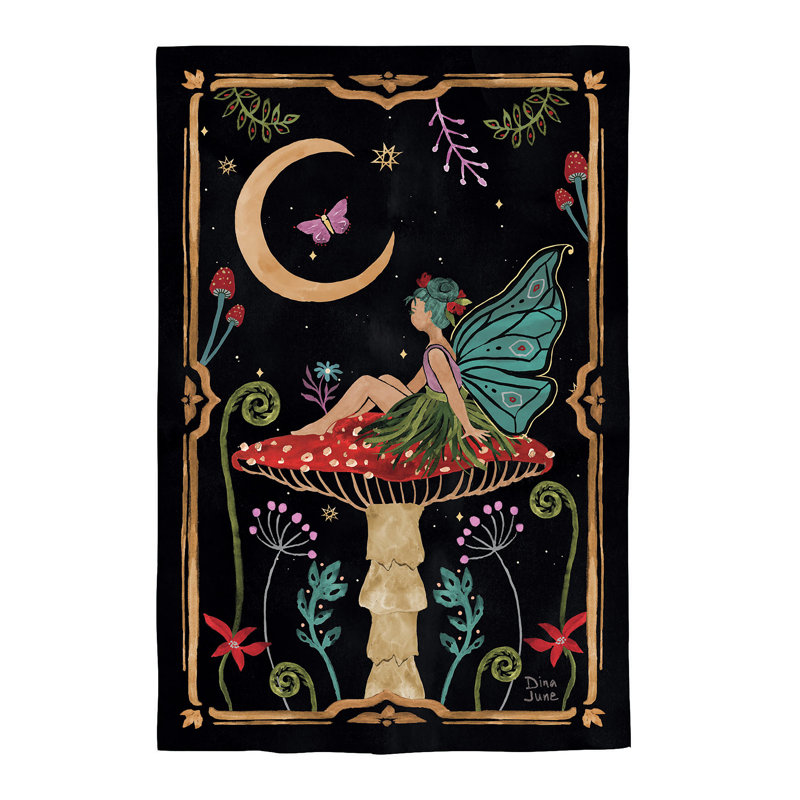 Arlmont & Co. Fairy Wonderland Reversible Lustre House Flag | Wayfair