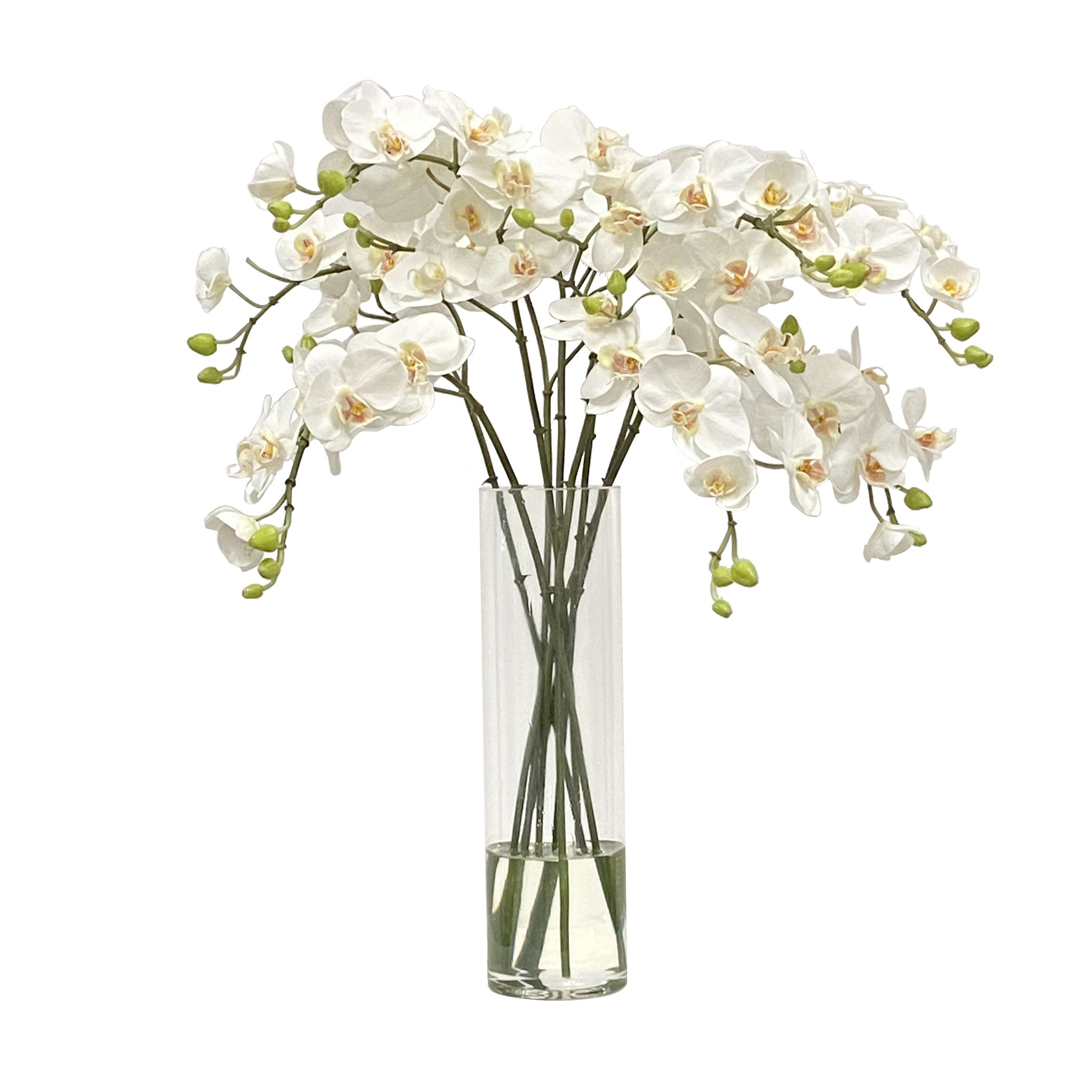 Winward Silks Faux Silk Orchid Arrangement in Vase | Wayfair