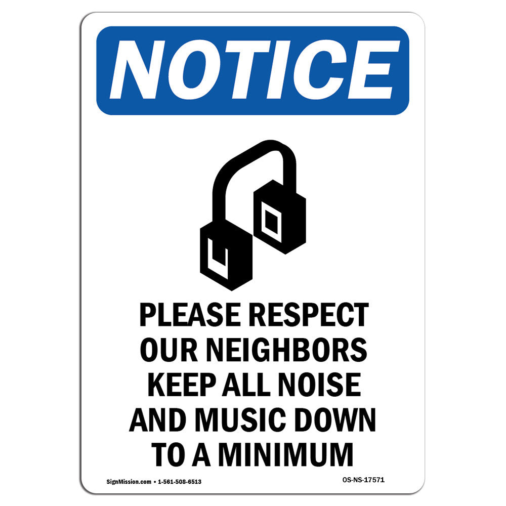 SignMission Please Respect Our Sign with Symbol | Wayfair