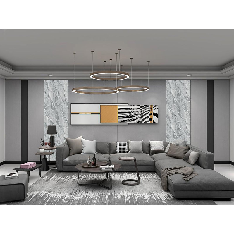 The Keystone Decor 2 pieces PPF Decorative Gray Marble Wall Panels ...