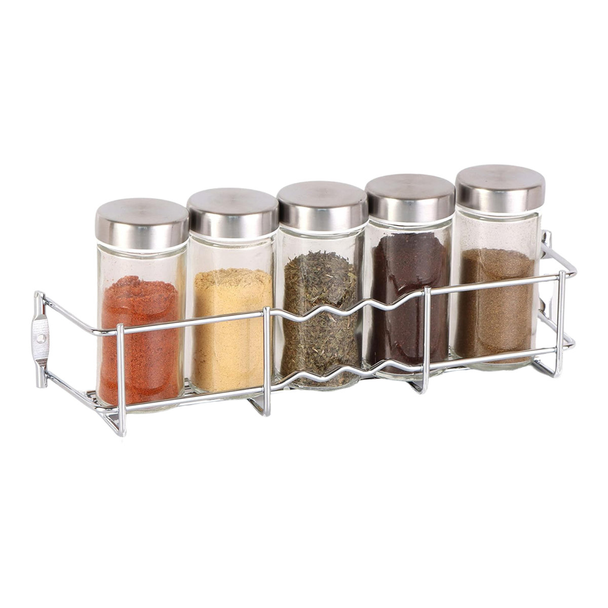 Buckingham 1 Tier Spice Rack Chrome Wall Mounted Back of Cupboard ...