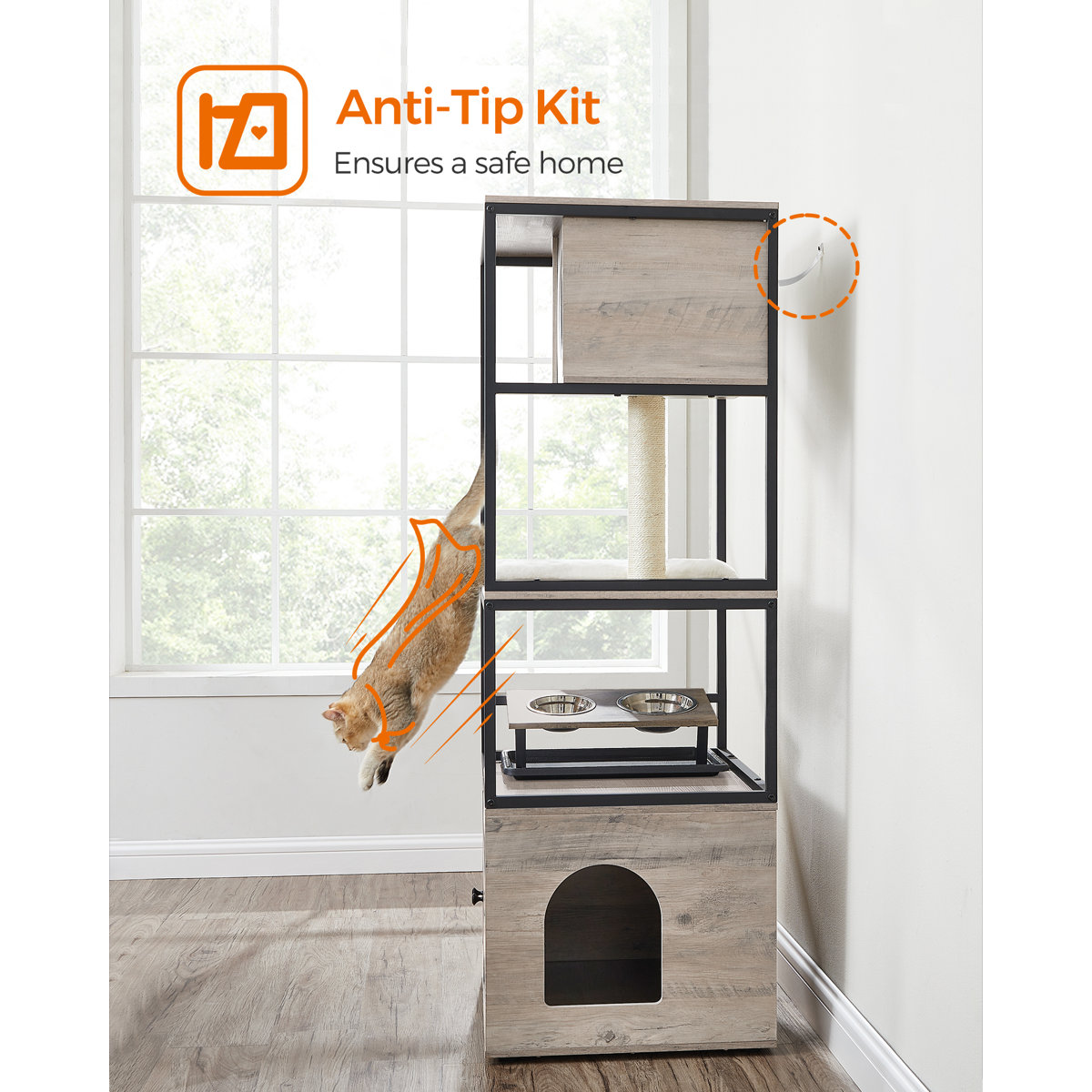 Archie & Oscar™ Kimmel 58" Cat Condo with Litter Box Enclosure and ...