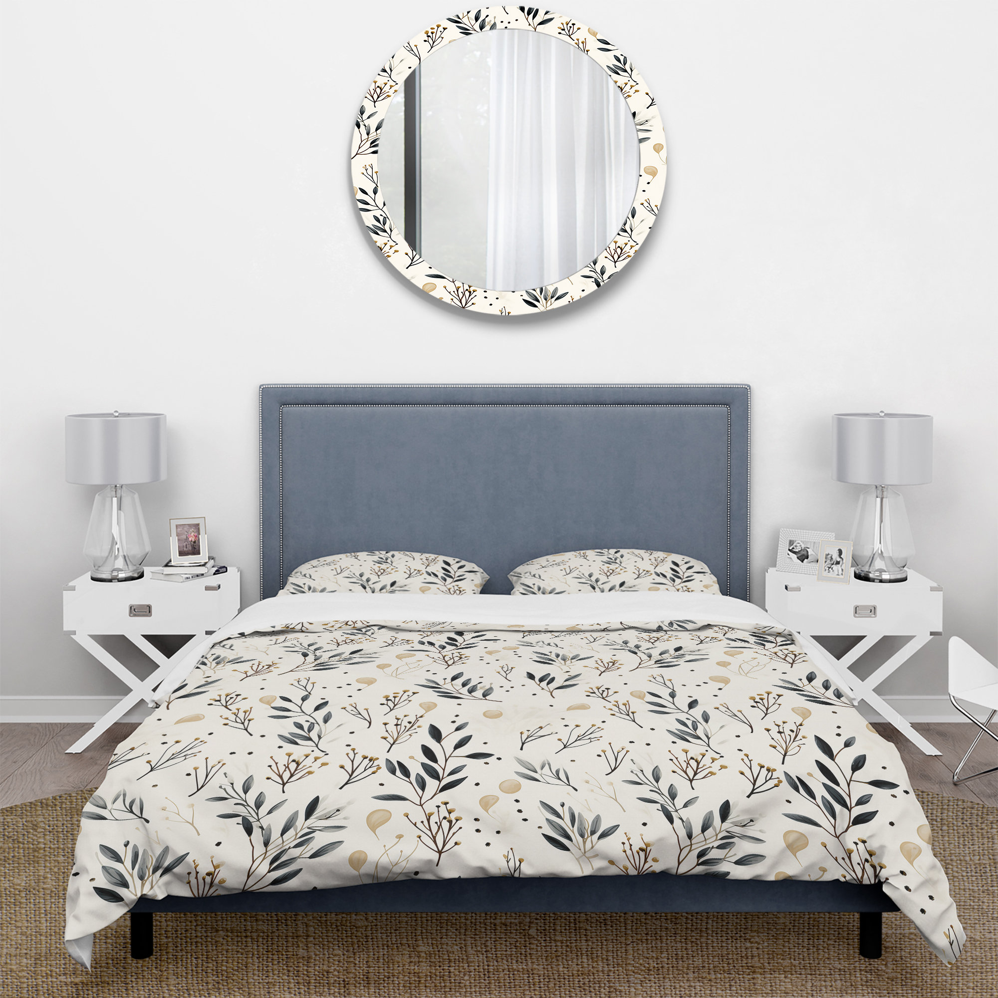 Design Art Magdala Minimalist Nature I - Plants Duvet Cover Set ...