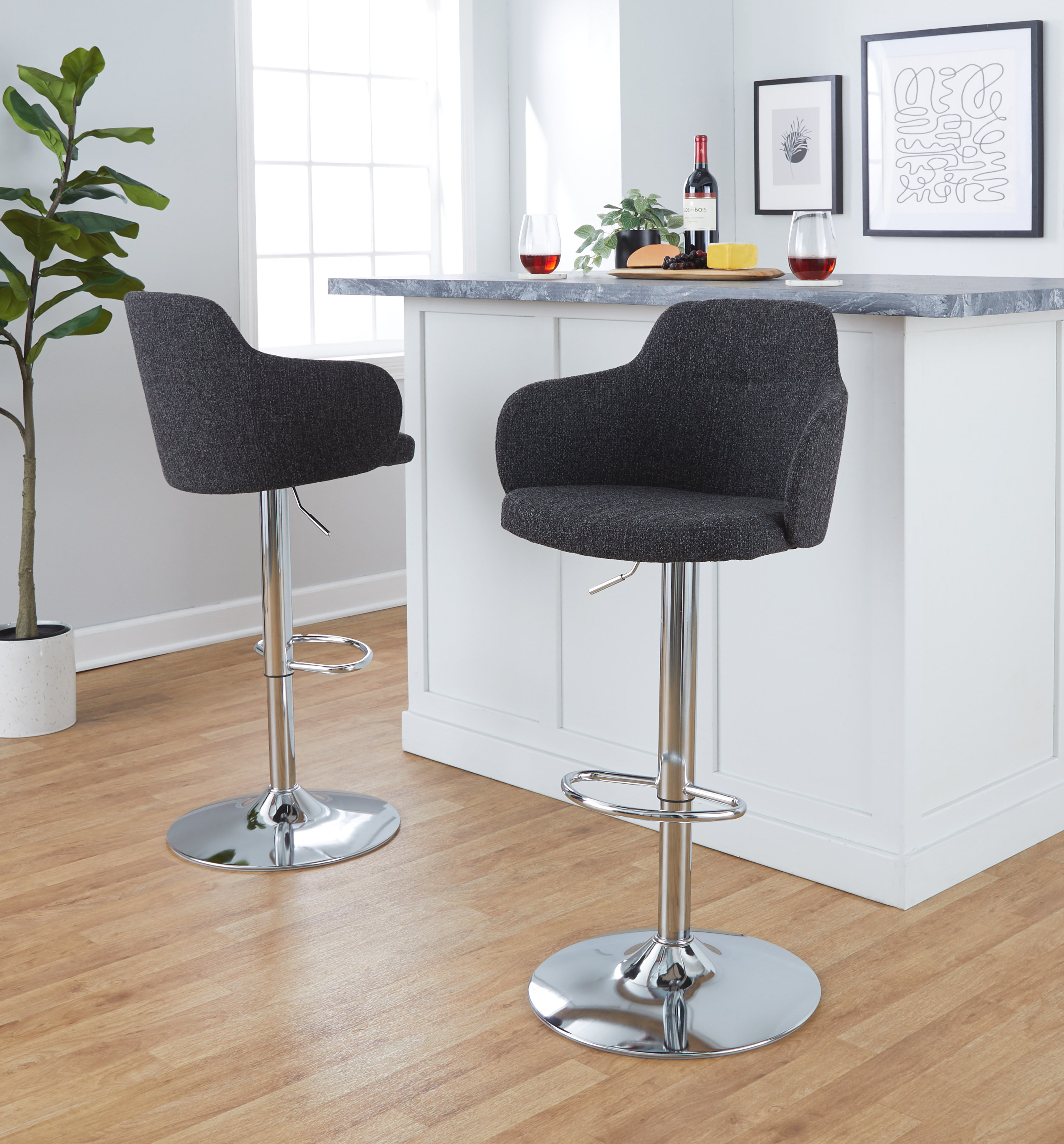Wade Logan® Betuel Swivel Adjustable Height Stool | Wayfair