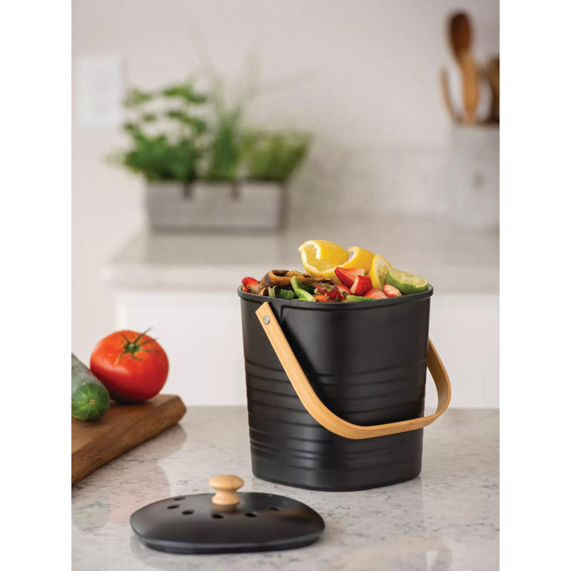 Gardener's Supply Company Contemporary Eco-Bamboo Compost Pail | Wayfair