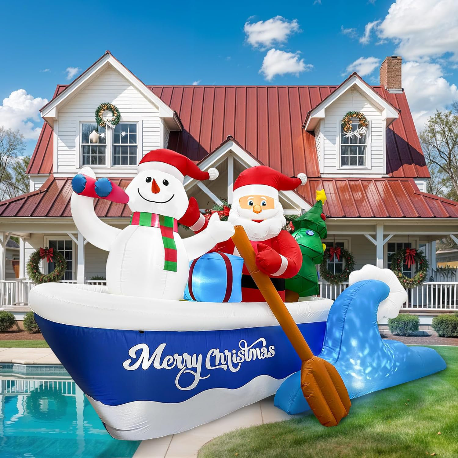 The Holiday Aisle® 8FT Christmas Inflatable Outdoor Decoration ...