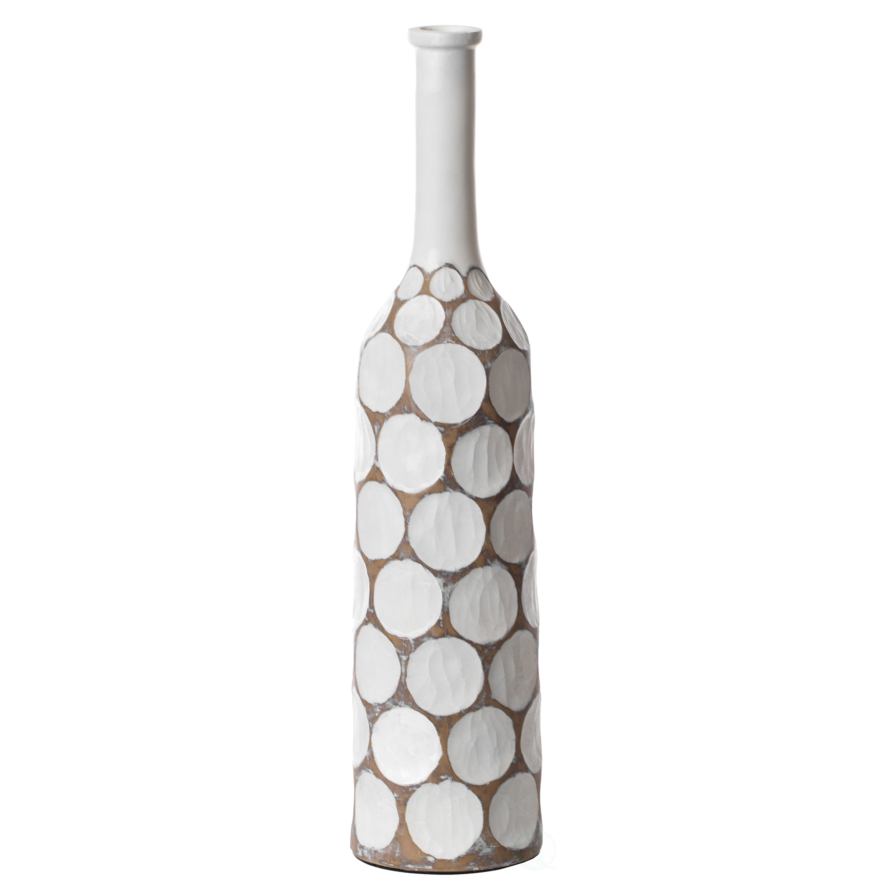 Corrigan Studio® Aniketh Decorative Contemporary Floor Vase White ...