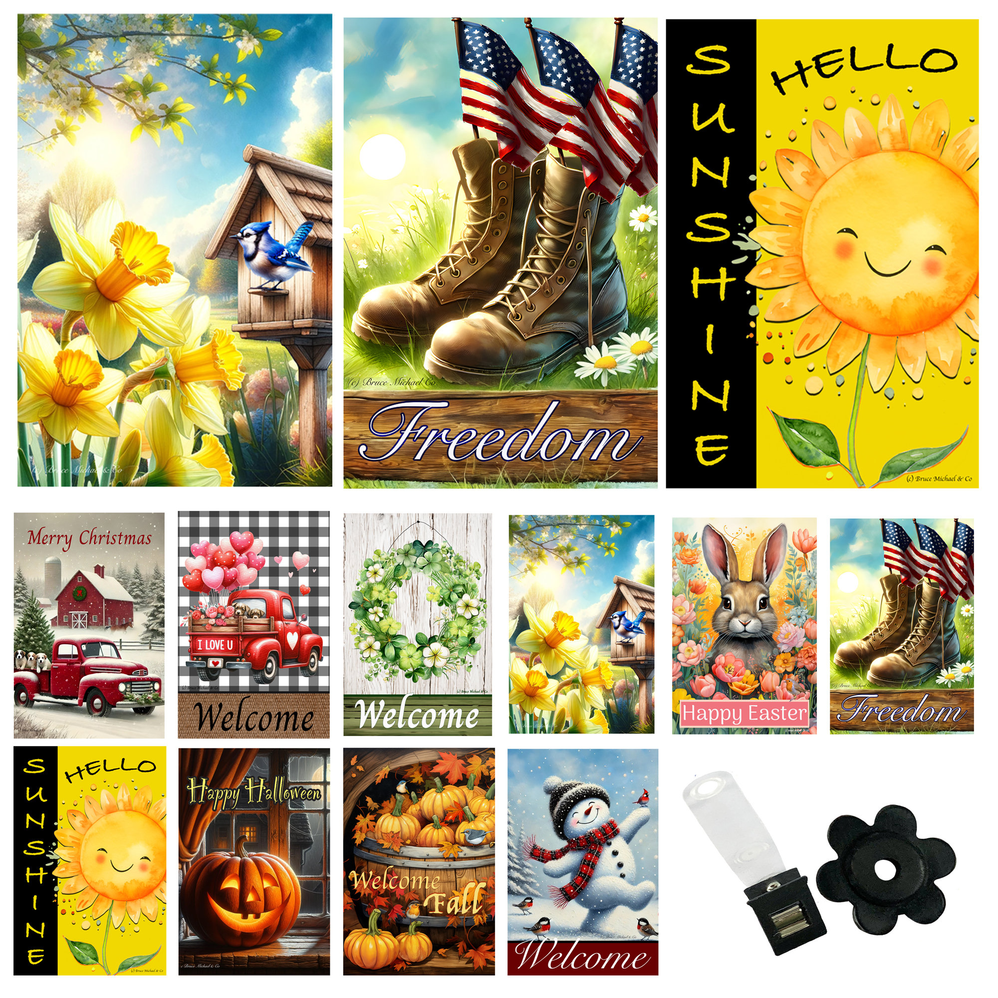 The Holiday Aisle® Cultrera 2-Sided Polyester 12" x 18" Garden Flag ...