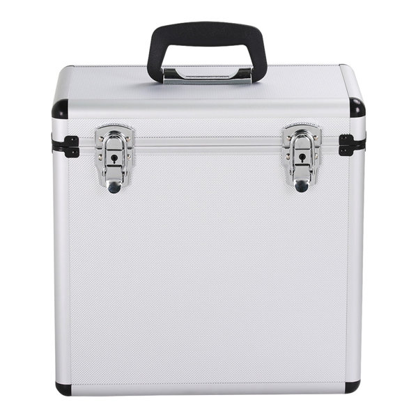 Yaheetech LP Storage Box DJ Case Aluminum 12'' Record Storage Case ...