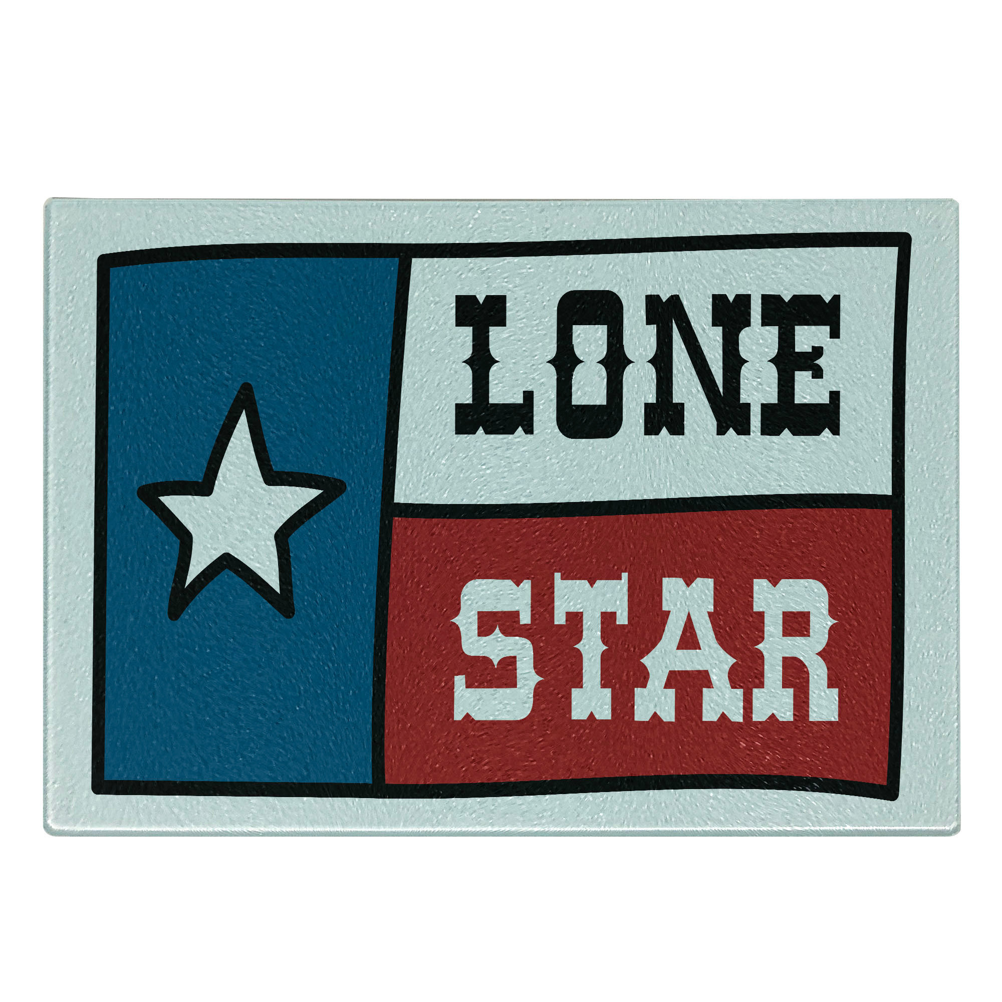 Ambesonne Texas Star Tempered Glass Cutting Board State Flag Design ...