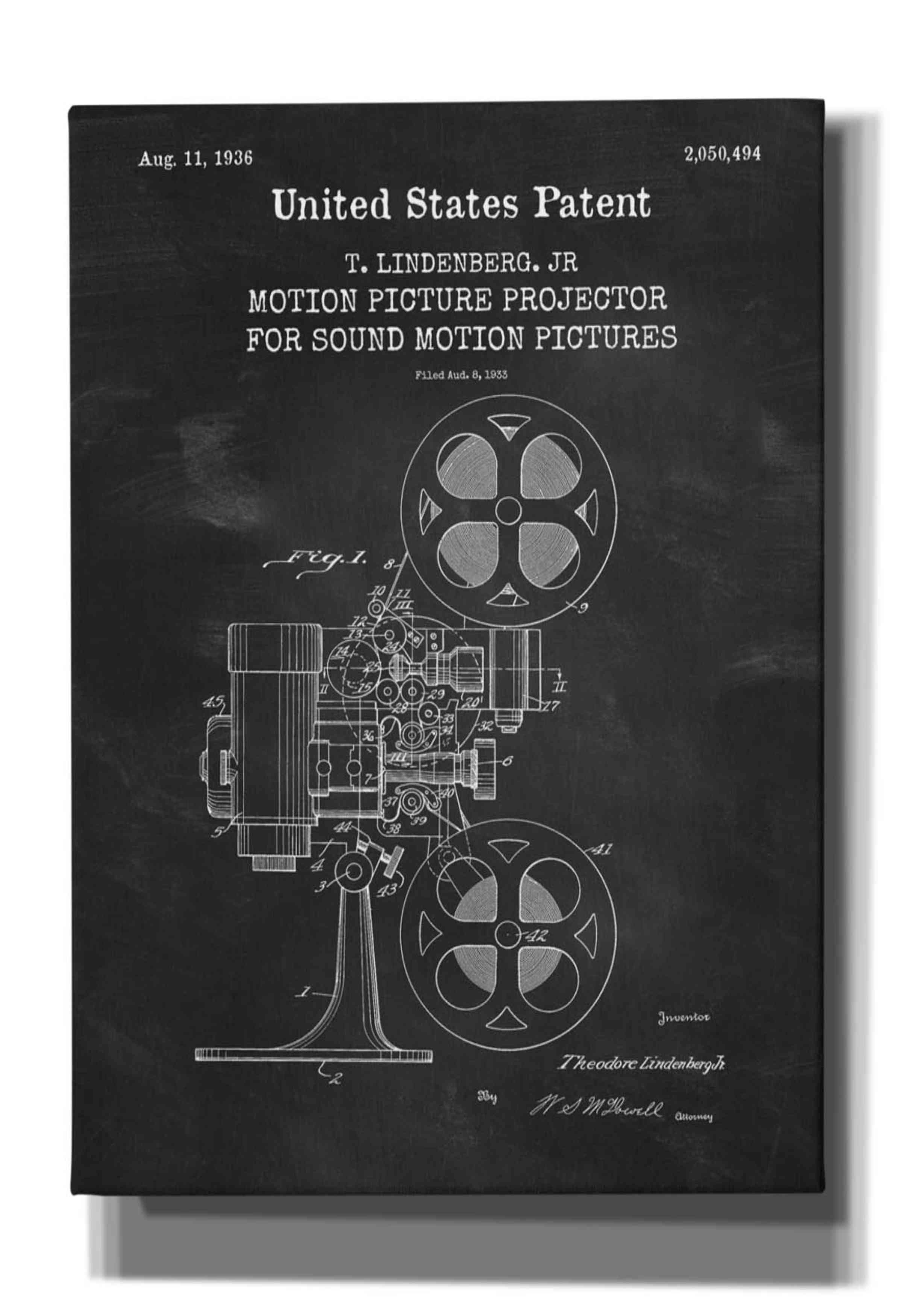 Williston Forge " Projector Blueprint Patent Chalkboard " | Wayfair