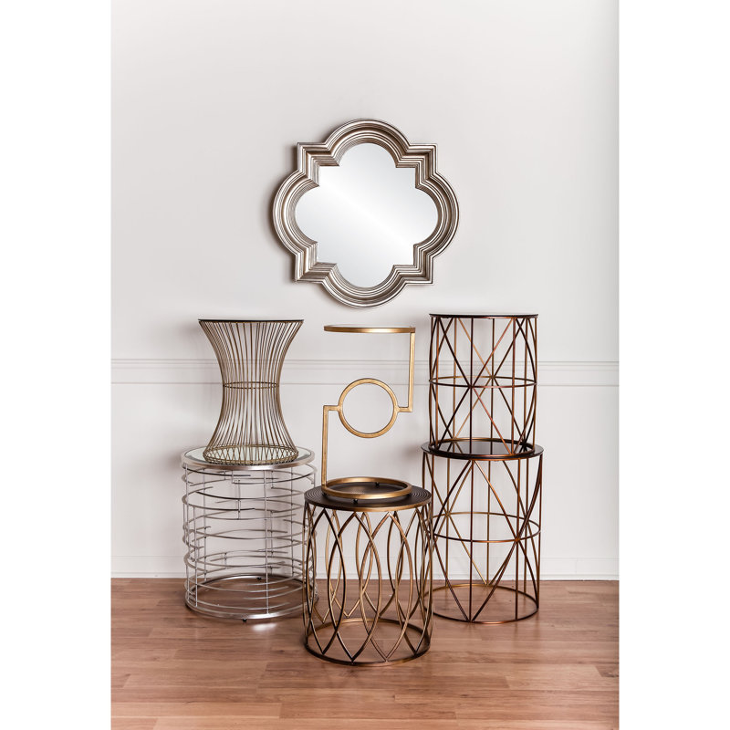 One Allium Way® Gorge Asymmetrical Metal Wall Mirror & Reviews | Wayfair