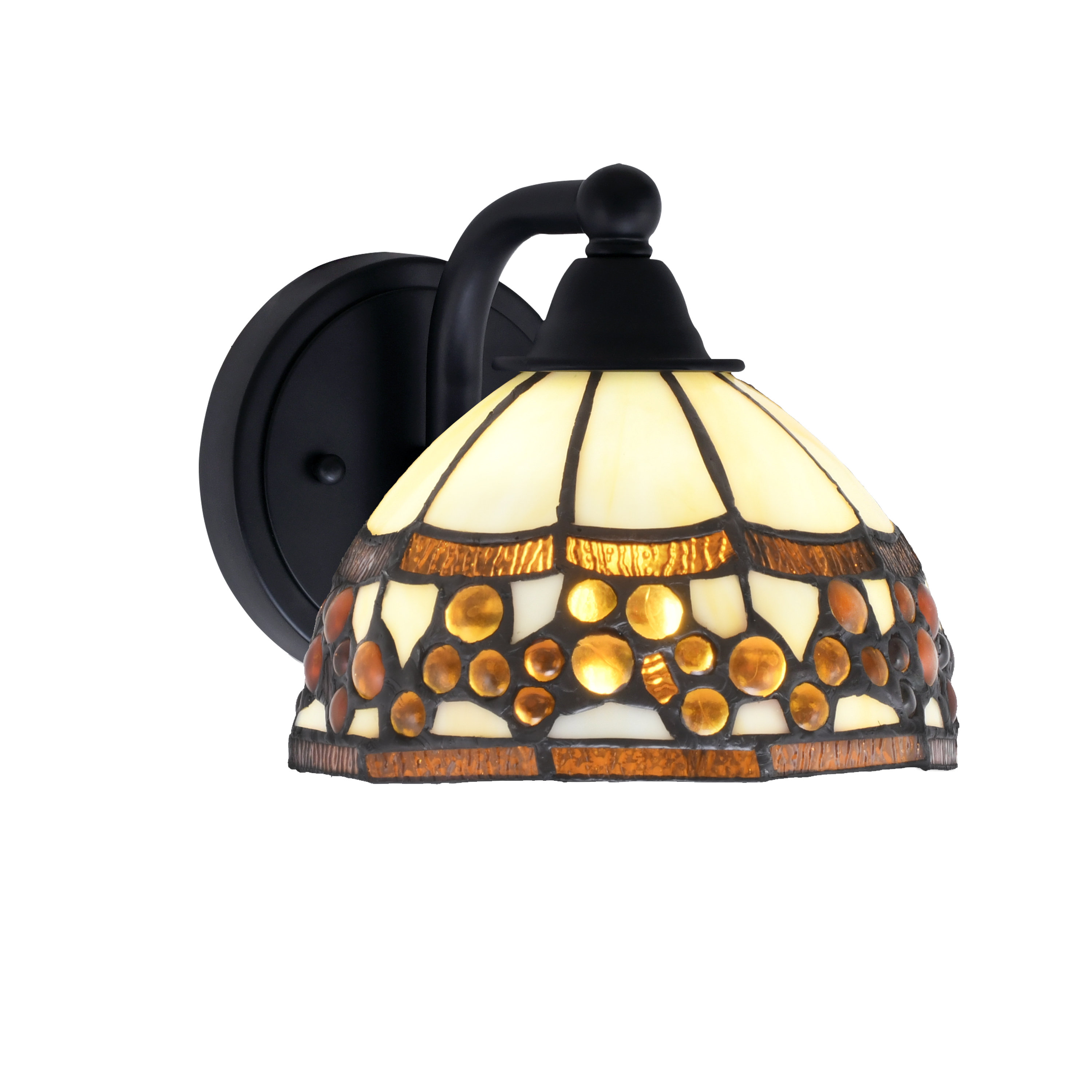 Toltec Lighting Paramount Wall Sconce Shown In Matte Black Finish With ...