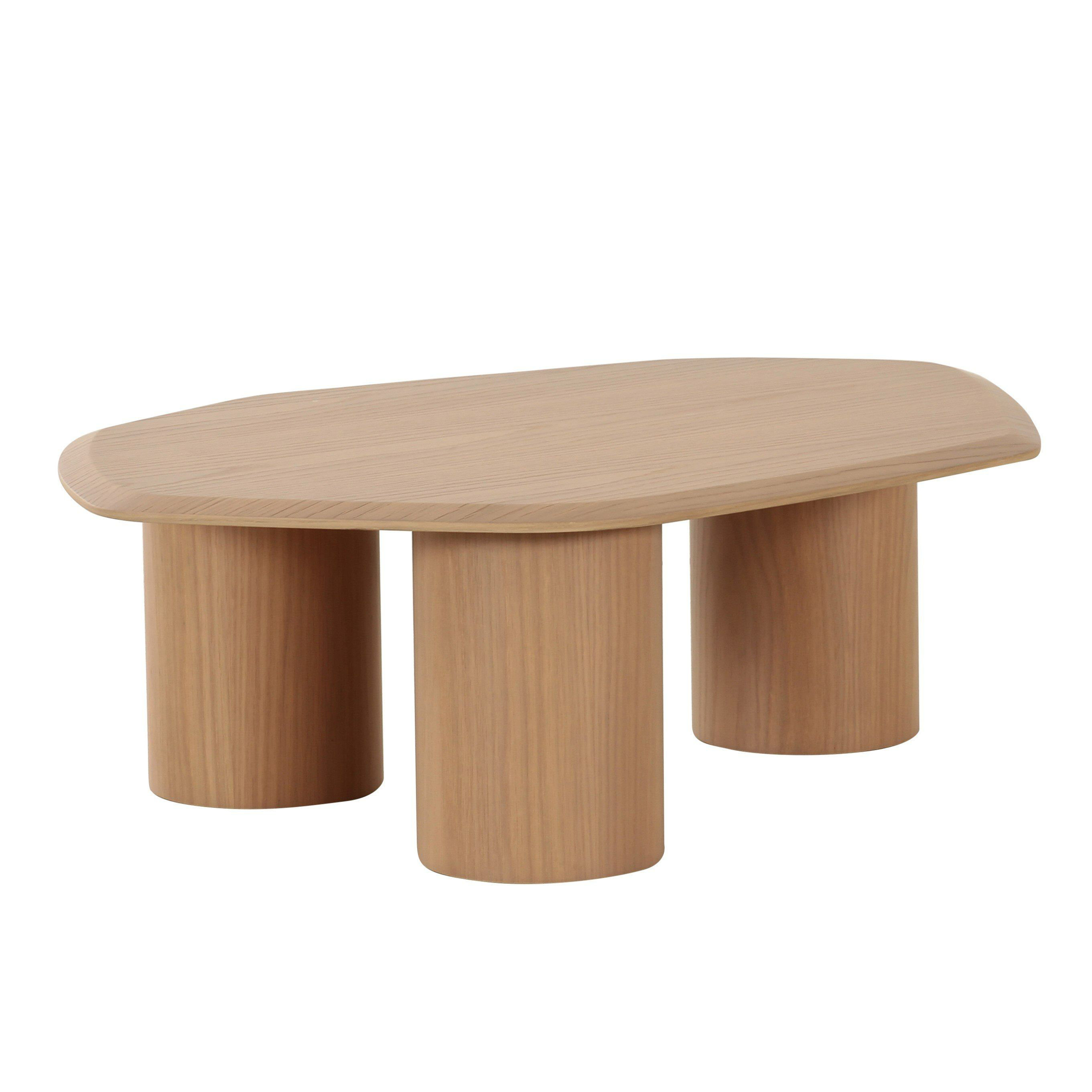 Ivy Bronx Seymour - Modern White Oak Low Coffee Table | Wayfair