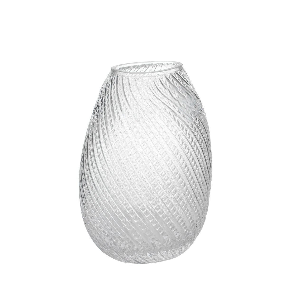 Wrought Studio™ Swirled Pattern Glass Vase | Wayfair