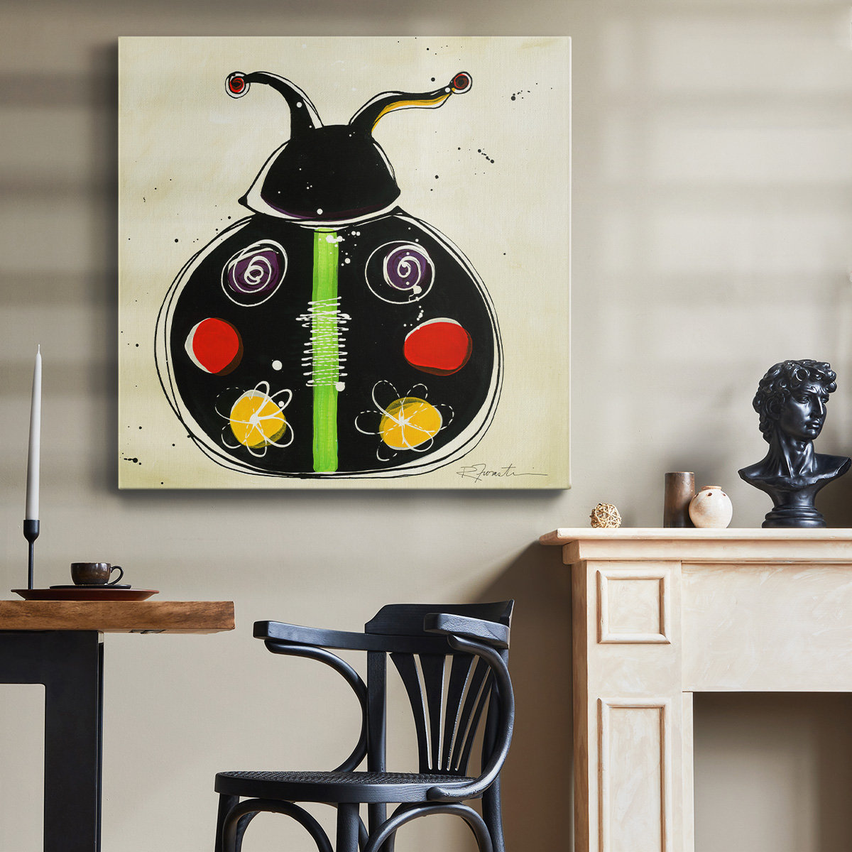 August Grove® Love Bug IV-Premium Gallery Wrapped Canvas - Ready to ...