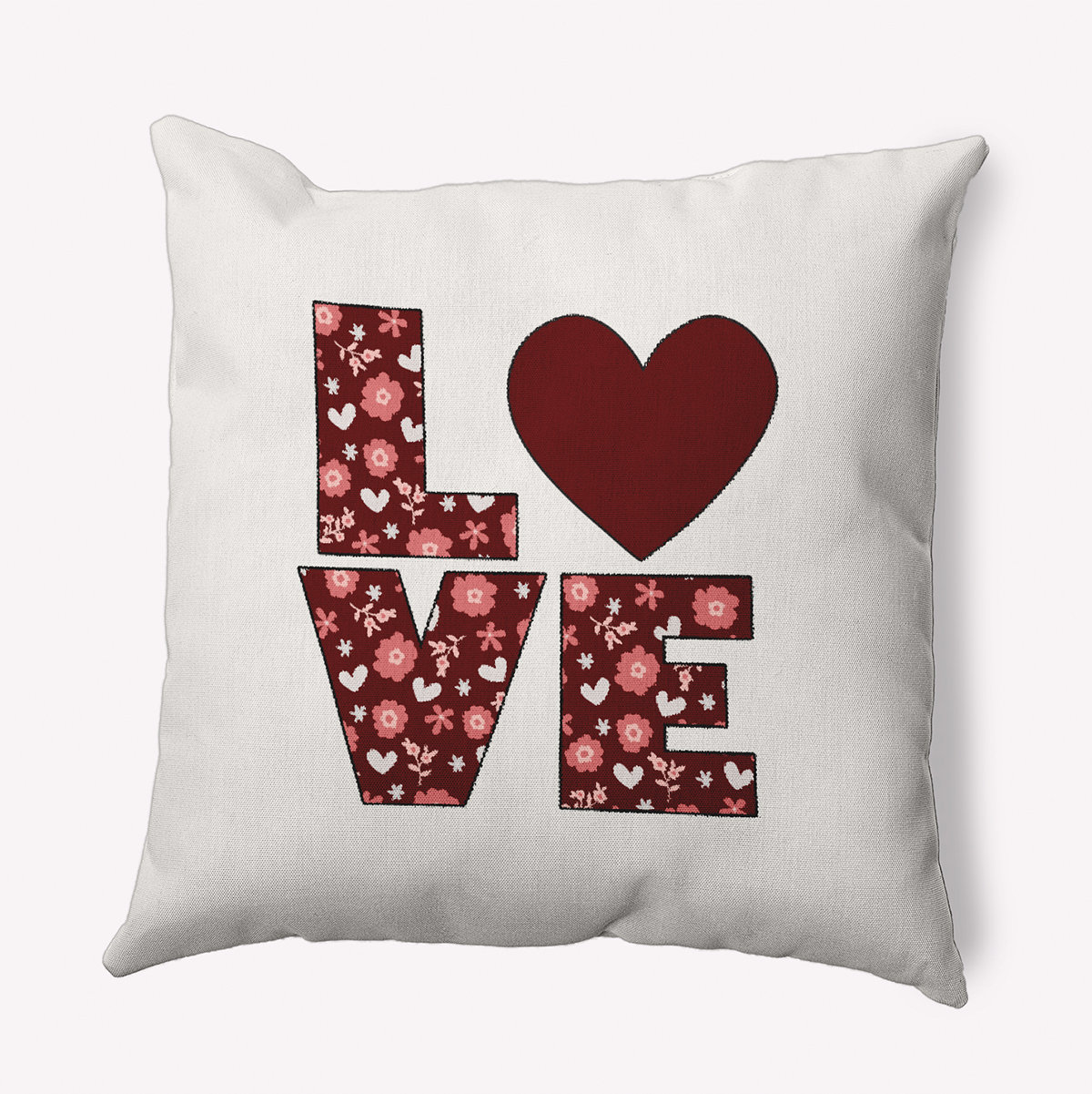 e by design Polyester Throw Square Indoor/Outdoor Pillow Cover & Insert ...