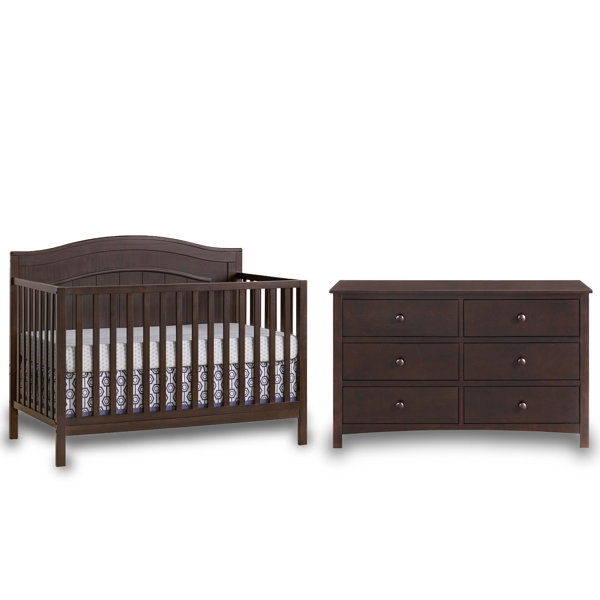 Oxford Baby Nolan 2 Piece Nursery Set Includes 4 In 1 Convertible Crib ...