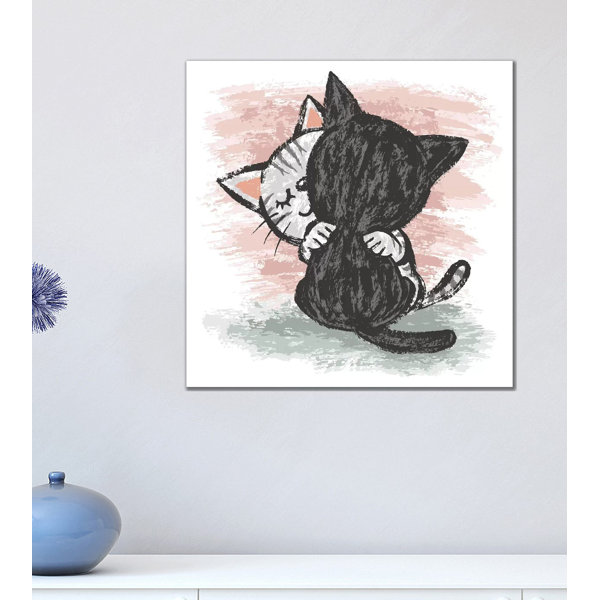 Rosalind Wheeler Cats Hug by Toru Sanogawa - Wrapped Canvas Gallery ...