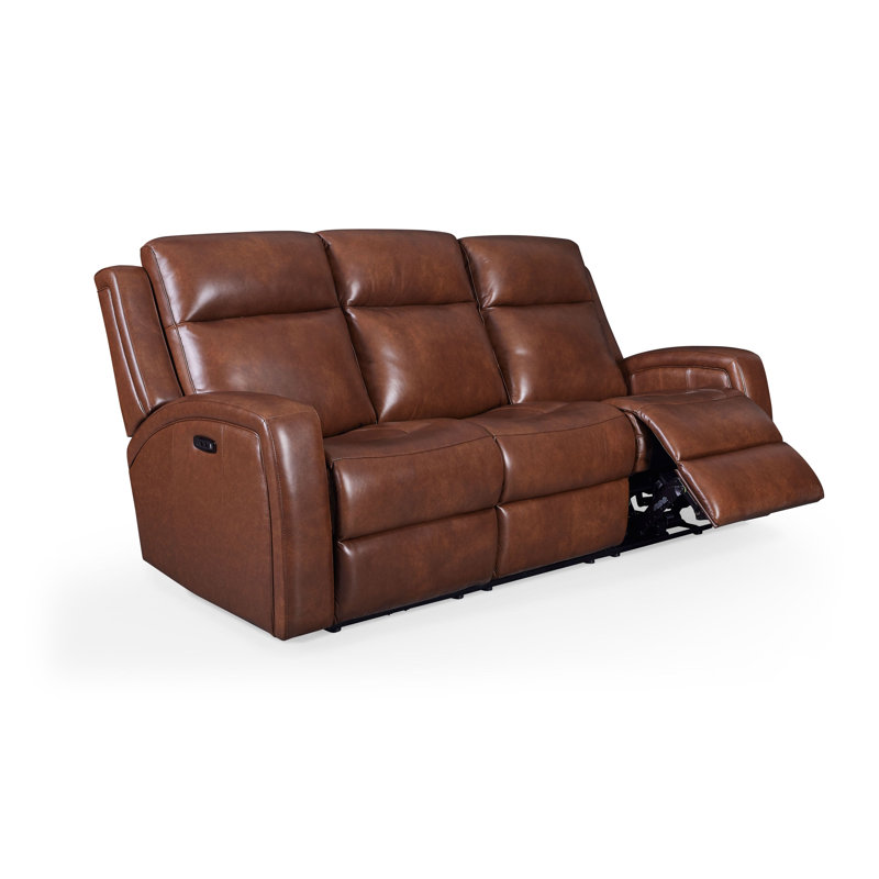 Latitude Run® Erjona Dual Power Zero Gravity Mechanism Leather Sofa ...