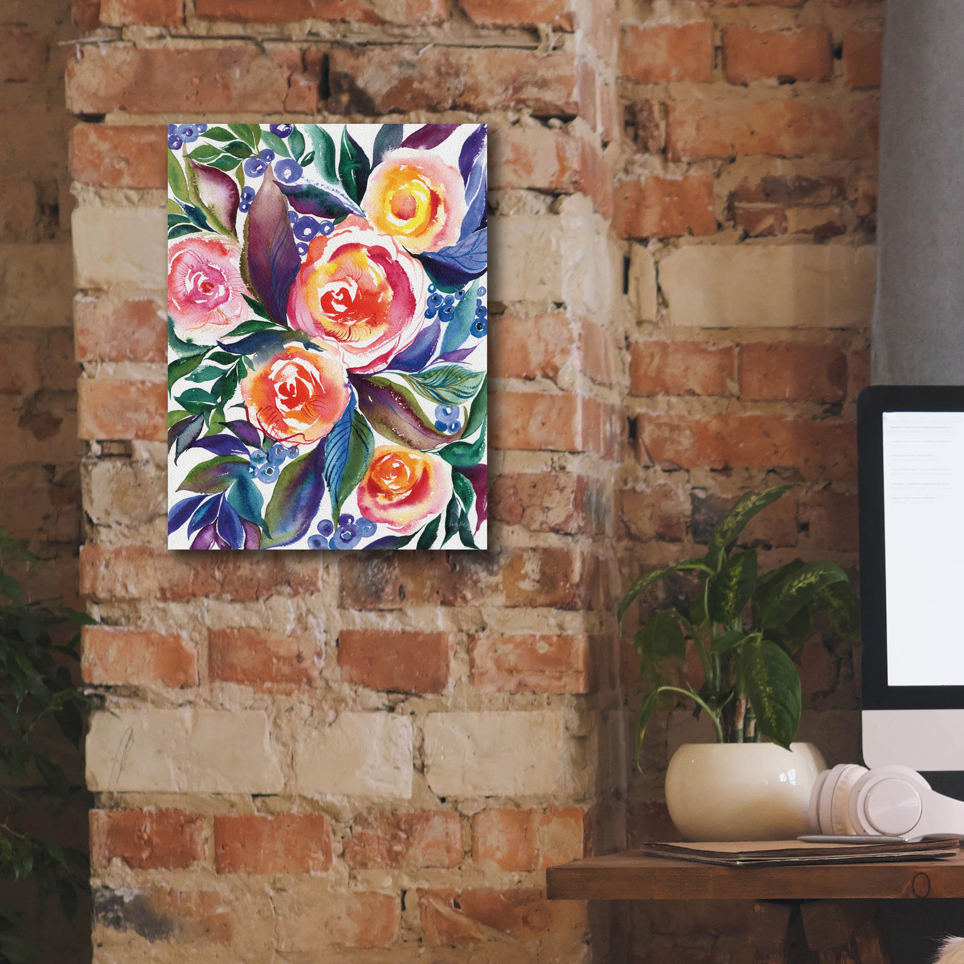 Epic Graffiti 'Rose Trio' by Kristy Rice Canvas Wall Art | Wayfair