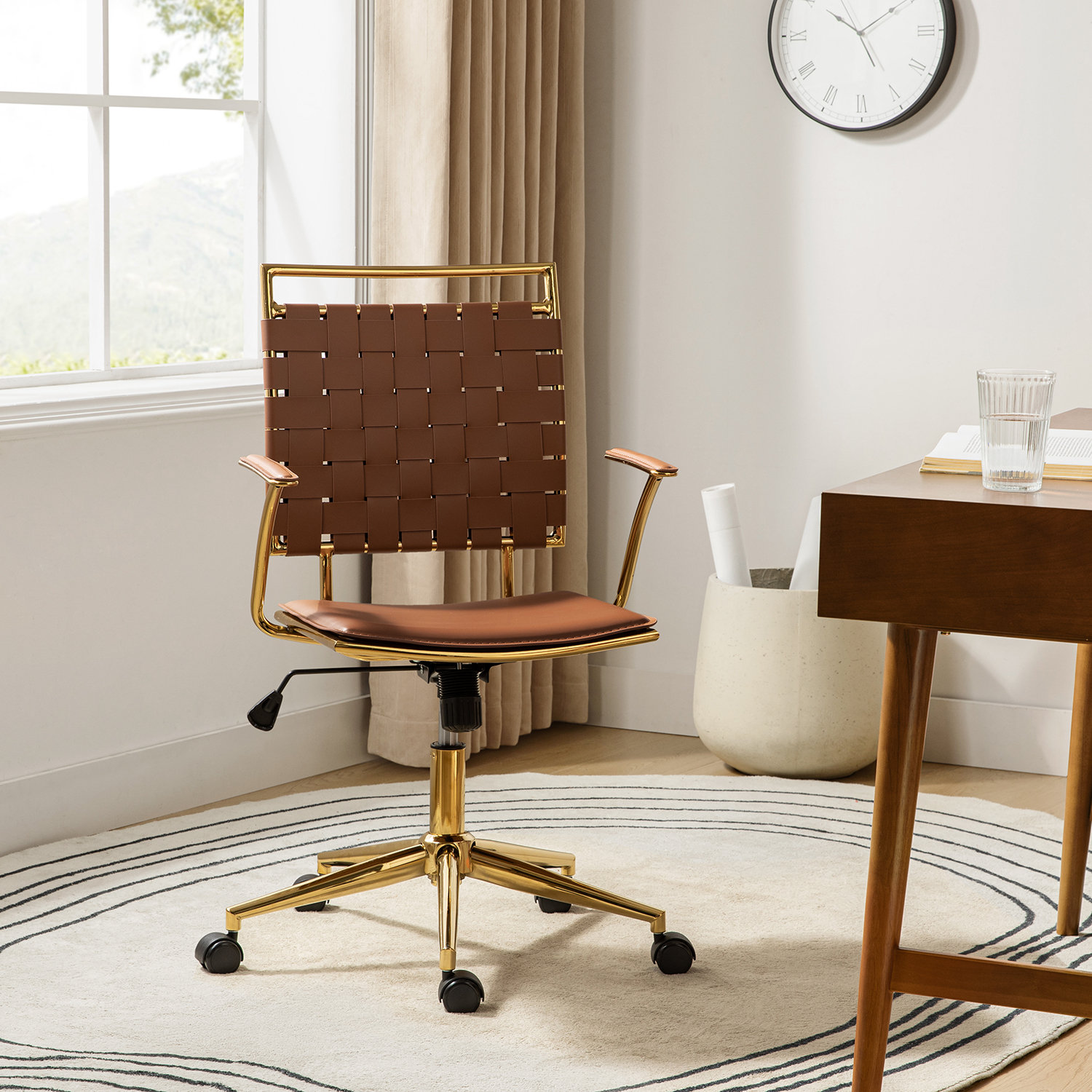 Mercer41 Quanterius Modern Weaving Back Office Chair with Tilting | Wayfair