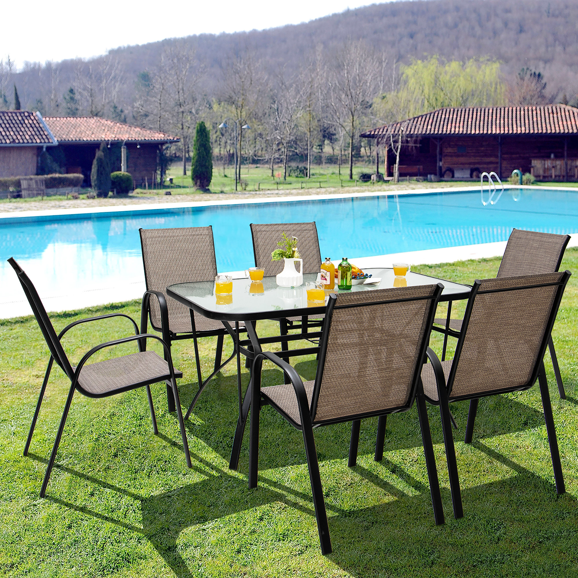 Red Barrel Studio® Closter Rectangular 6 - Person 55" Long Dining Set ...