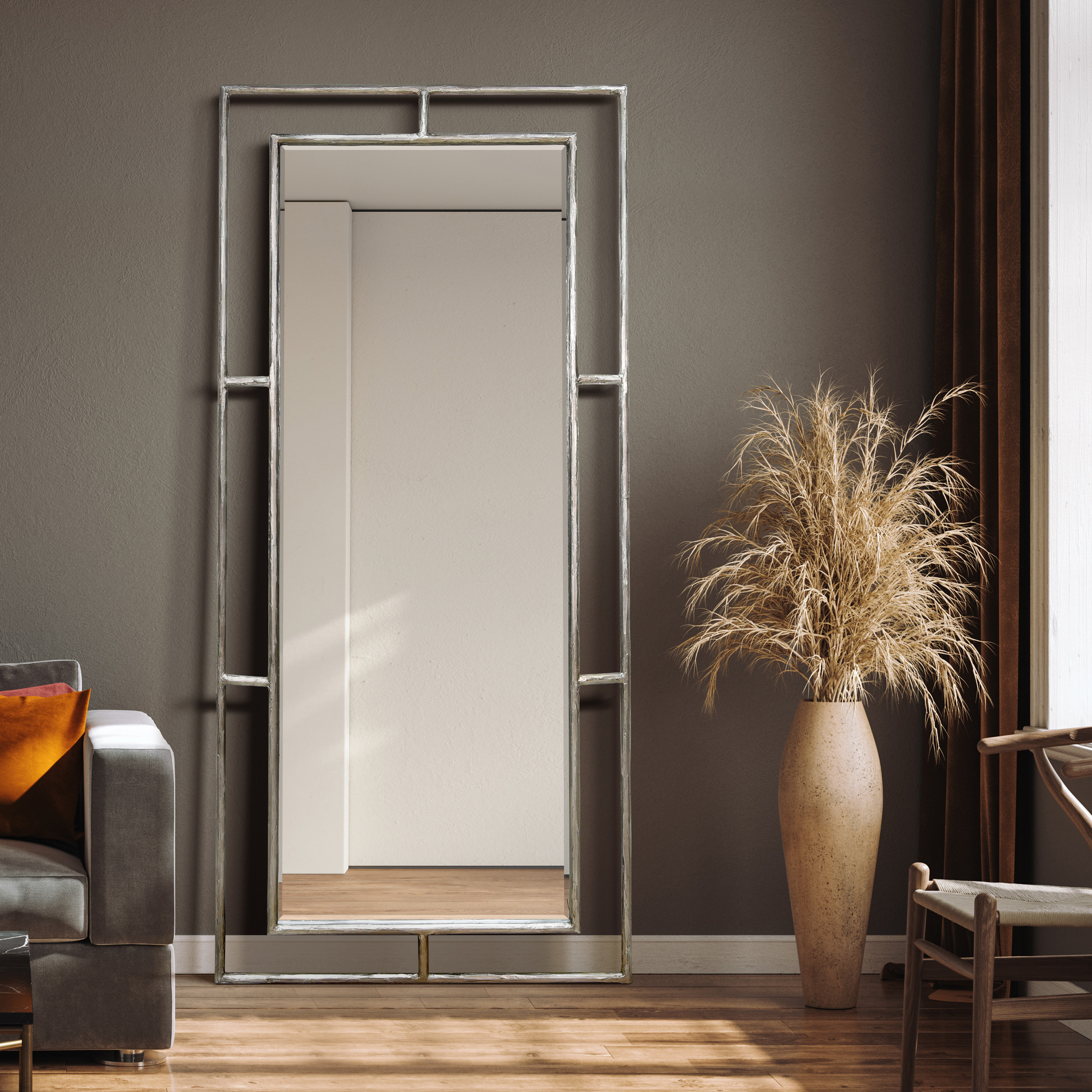 Empire Art Direct "Antique Champagne Rectangular Beveled Mirror ...