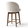 Corrigan Studio® Upholstered Swivel Counter Stool With Curved Back And ...