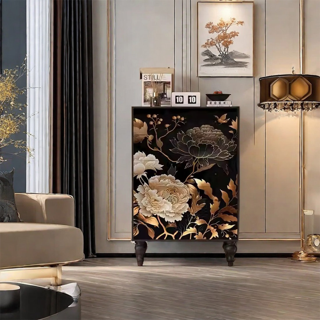 Ruthber Solutions Five Drawer Walnut Storage Cabinet | Wayfair