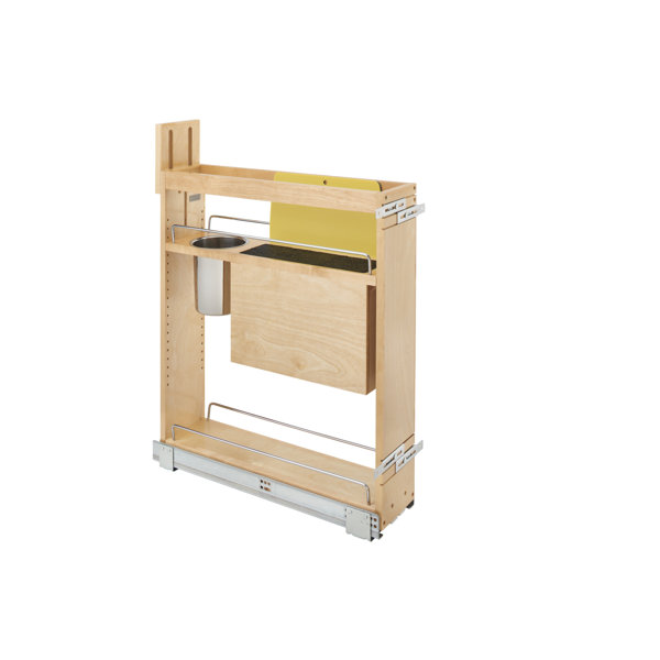 Rev-A-Shelf Wood Base Cabinet Knife Block Pull Out Organizer with Soft ...