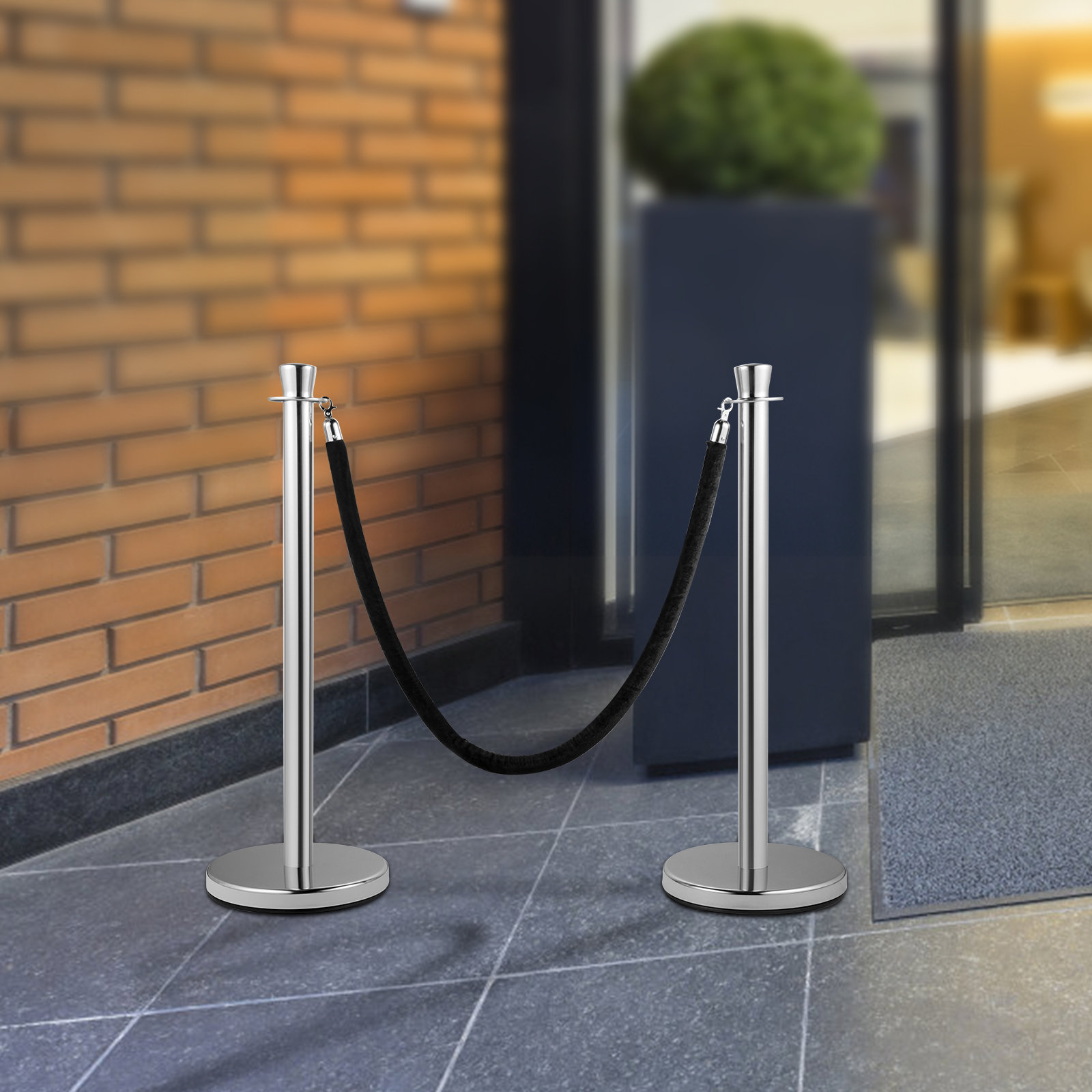 VEVOR Steel and Iron Queue Barrier Post | Wayfair