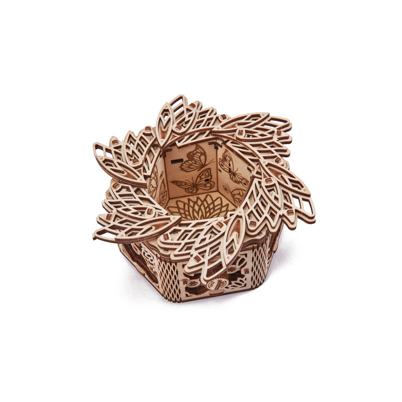 Wood Trick Mystery Flower Wooden 3D Mechanical Model Kit Puzzle | Wayfair