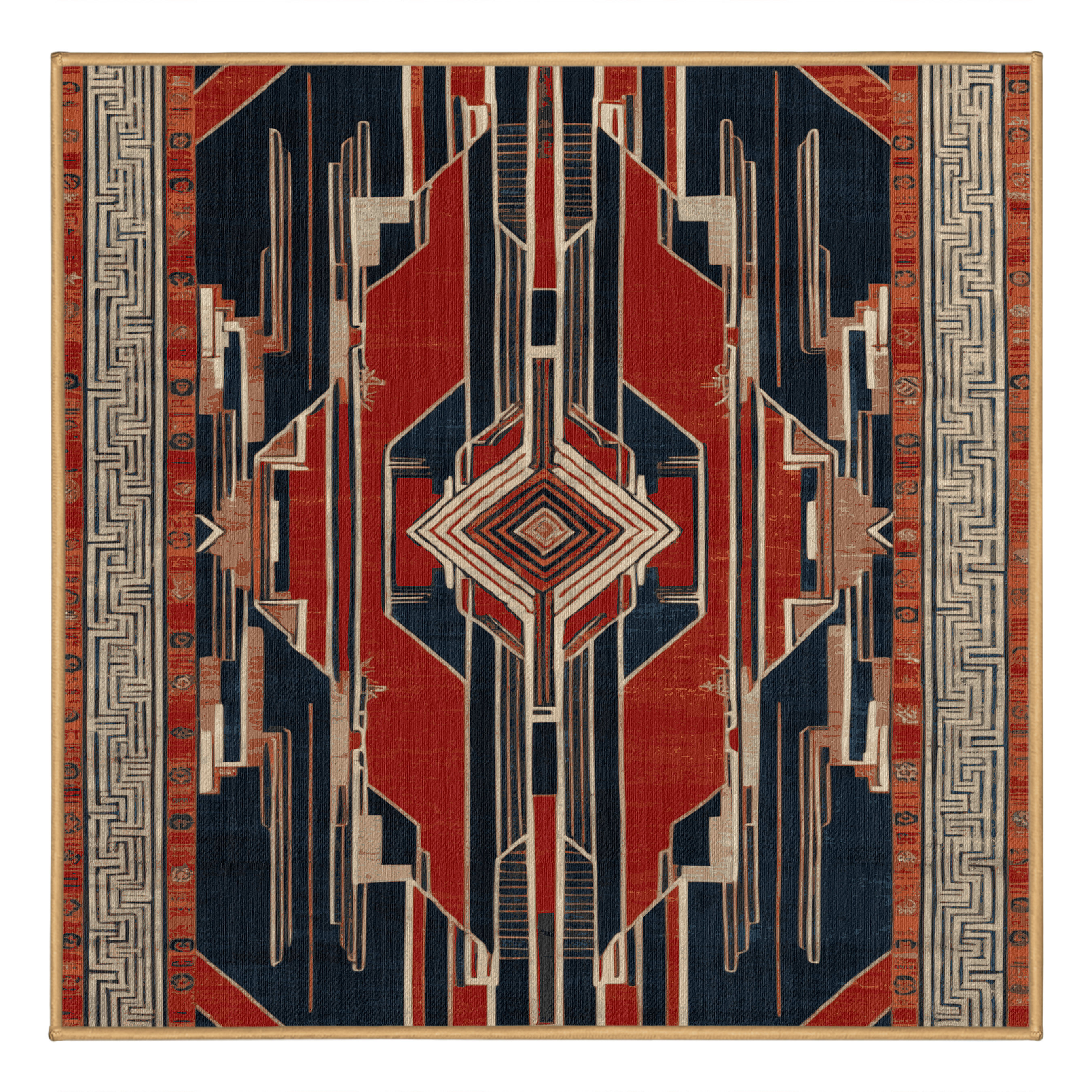 One Allium Way® Machine Washable Art Deco Brown Area Rug | Wayfair