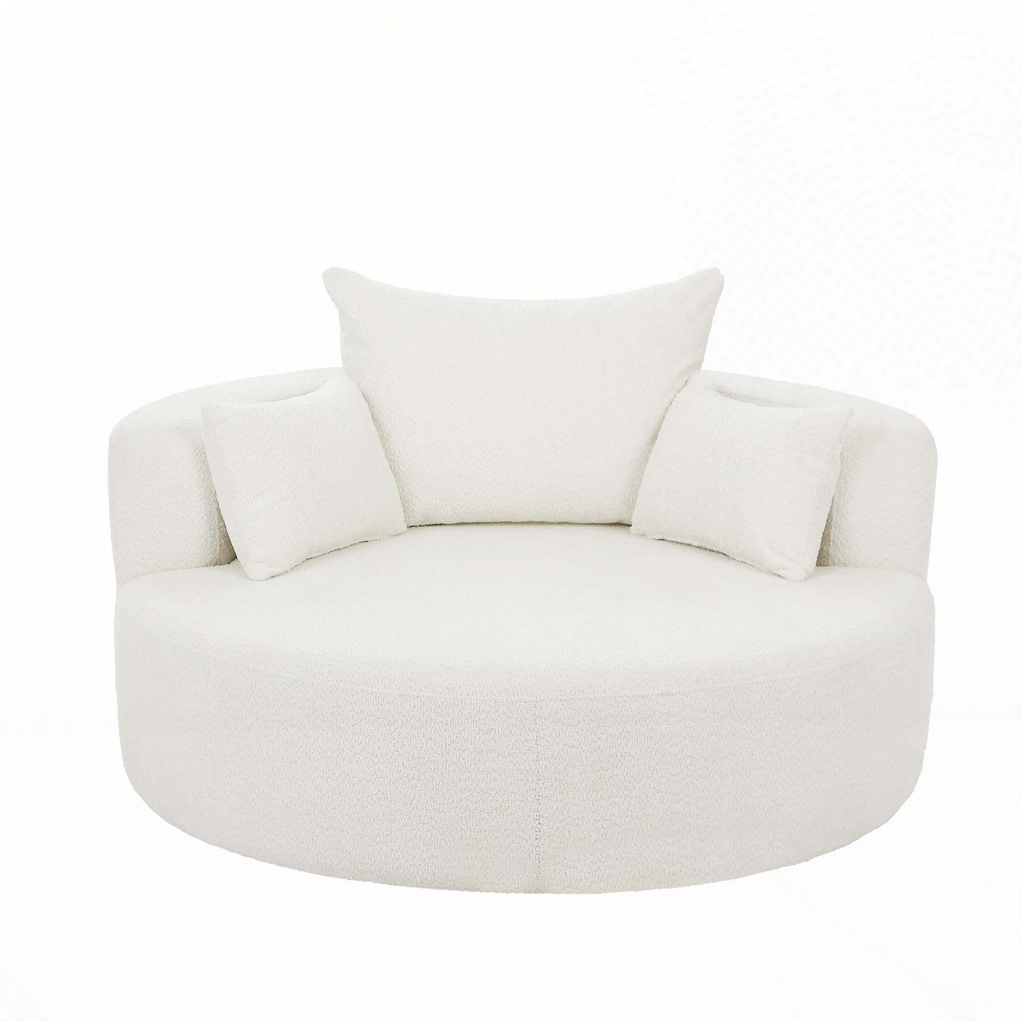 Hokku Designs 360° Swivel Chair Accent Barrel Chair Swivel Round Sofa ...