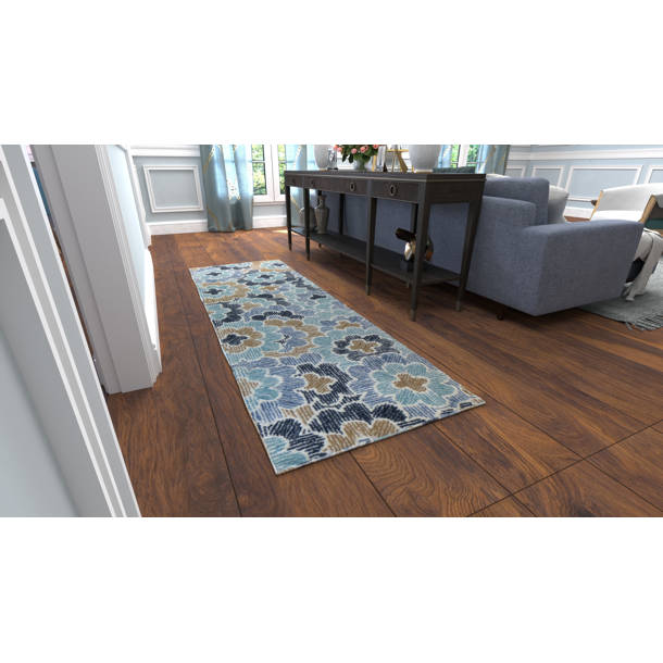 The Twillery Co.® Merriam Geometric Handmade Tufted Wool Teal Area Rug ...