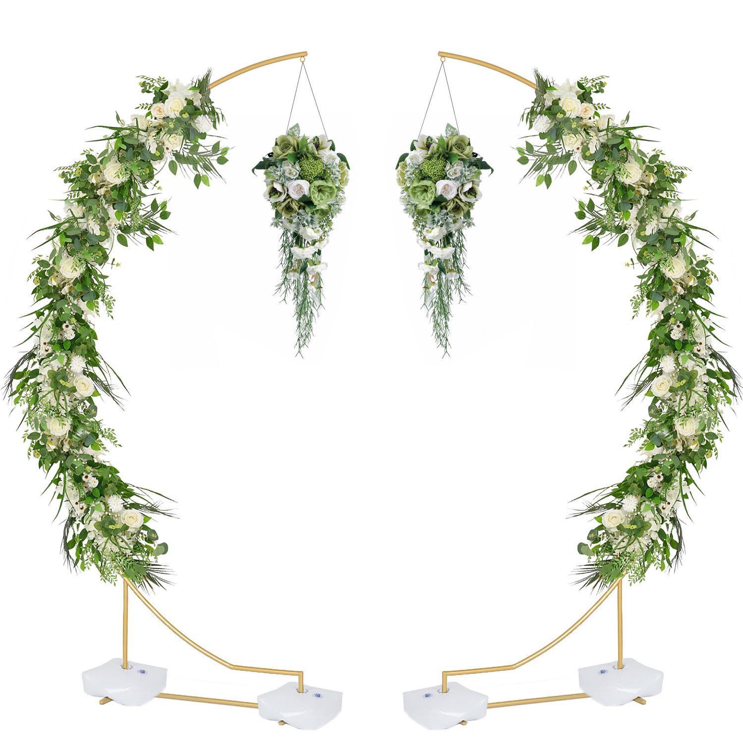 IFBECT 2pcs Curved Wedding Arch Backdrop Stand 8.2ft | Wayfair