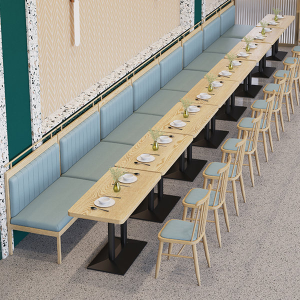 Canadian Linen Light Luxury Fashion Simple Restaurant Bench Faux ...