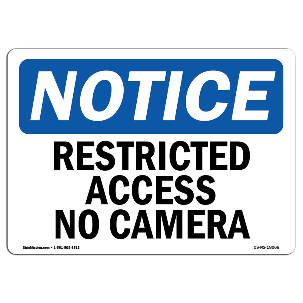SignMission Restricted Access No Cameras Sign | Wayfair