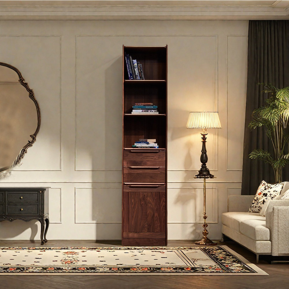 Kaoloupin Chinese Style Vintage Solid Wooden Bookcase | Wayfair