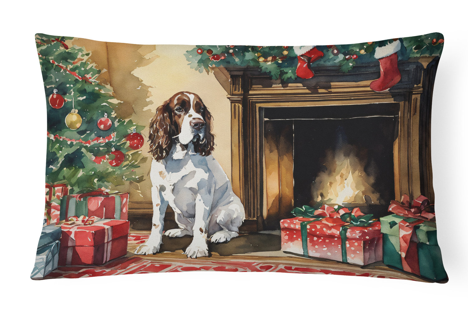 Caroline's Treasures English Springer Spaniel Cozy Christmas Throw ...