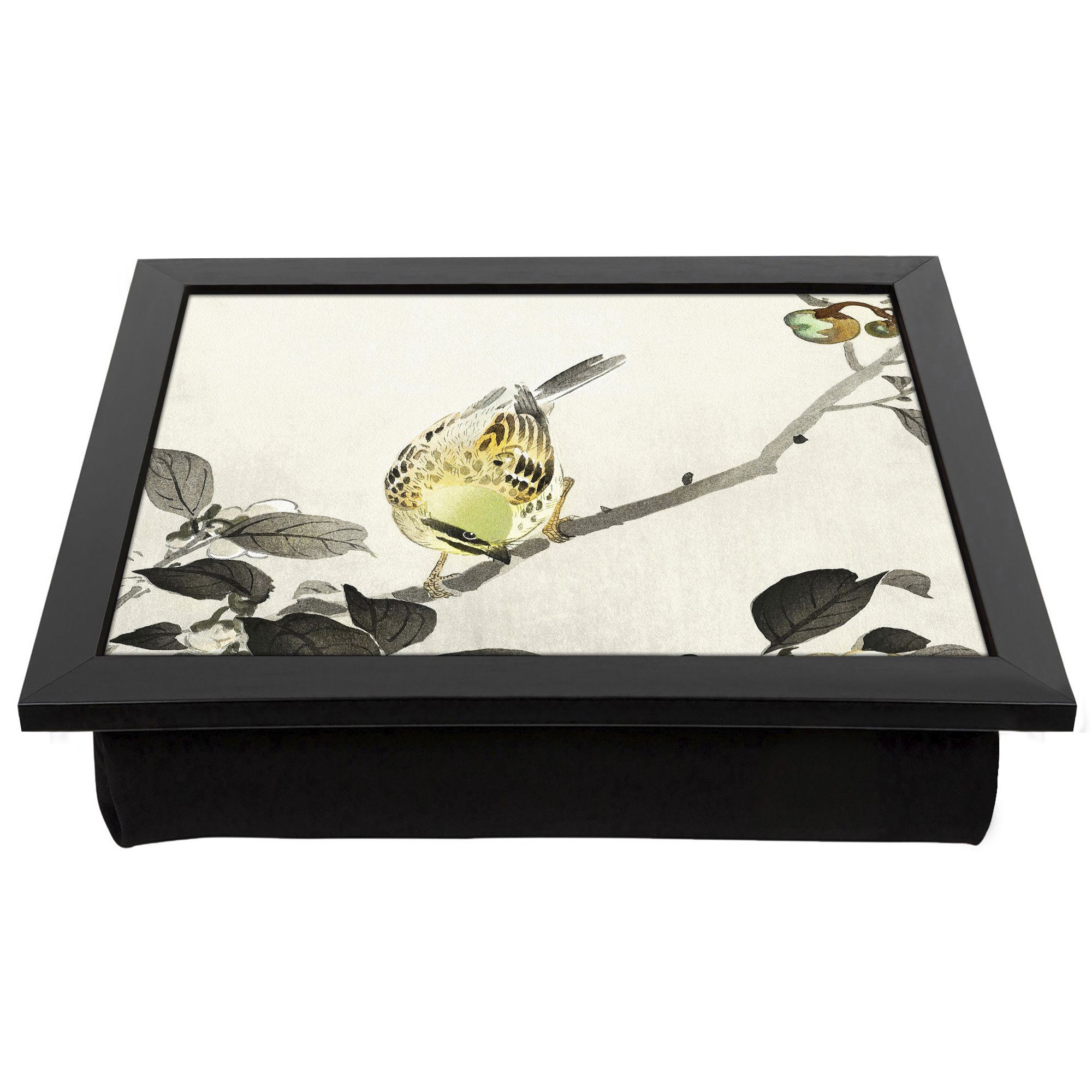 Norden Home Bunting Bird On A Blossom Branch By Ohara Koson Lap Tray ...