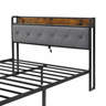 Latitude Run® Queen Bed Frame With Storage, LED Lights Upholstered ...