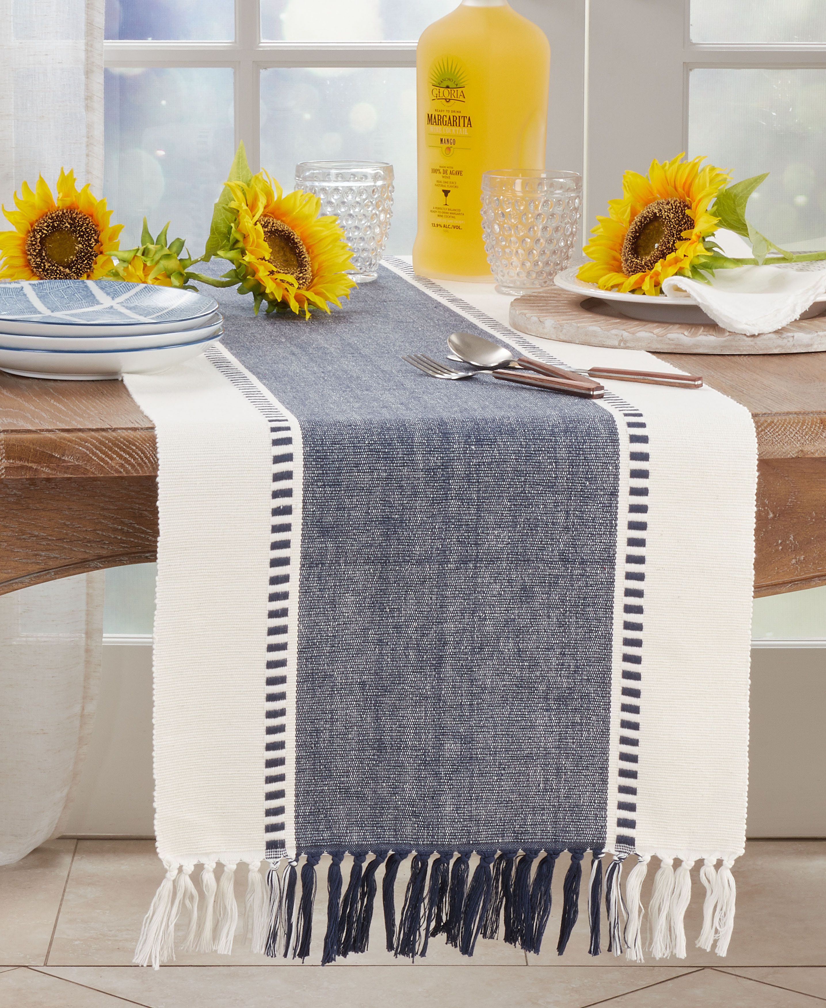 Saro Runner_Striped Design Dining Table Runner "& Reviews" | Wayfair
