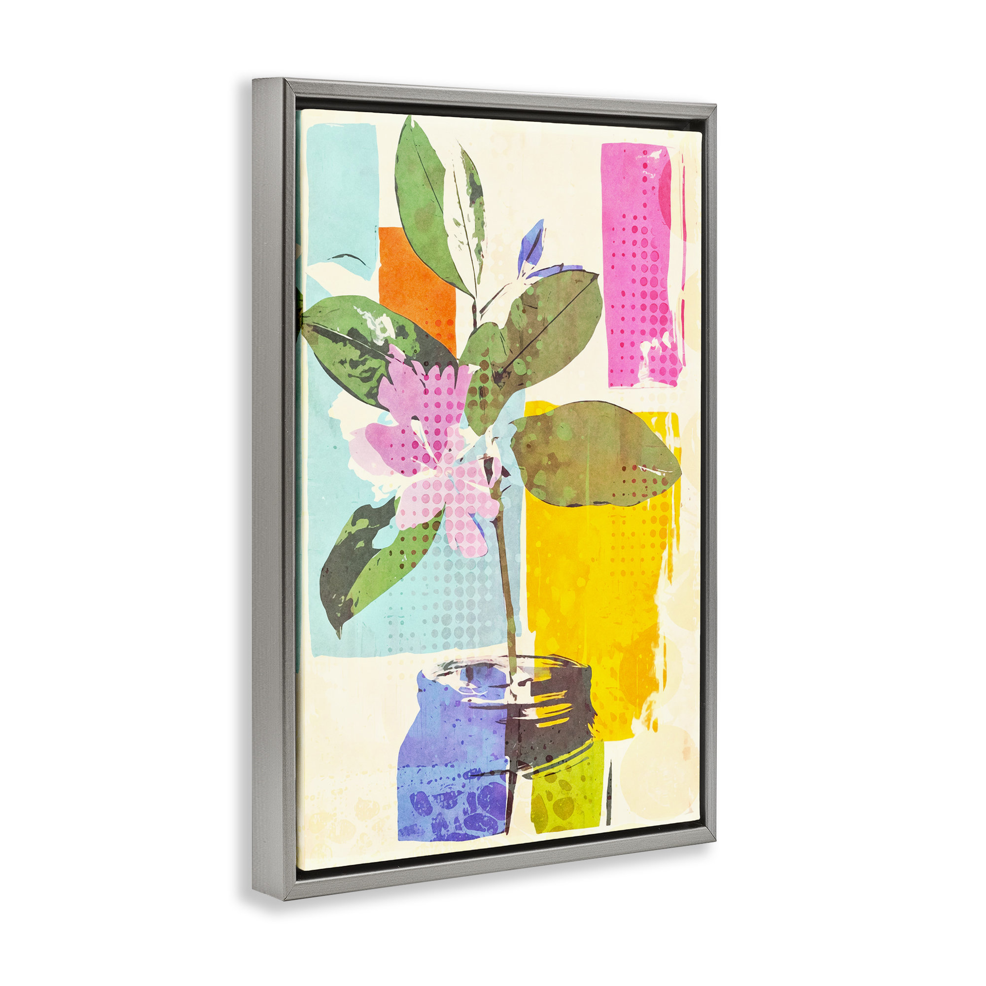 Latitude Run® Abstract Bloom Drift Floating Frame, design by Andrea ...