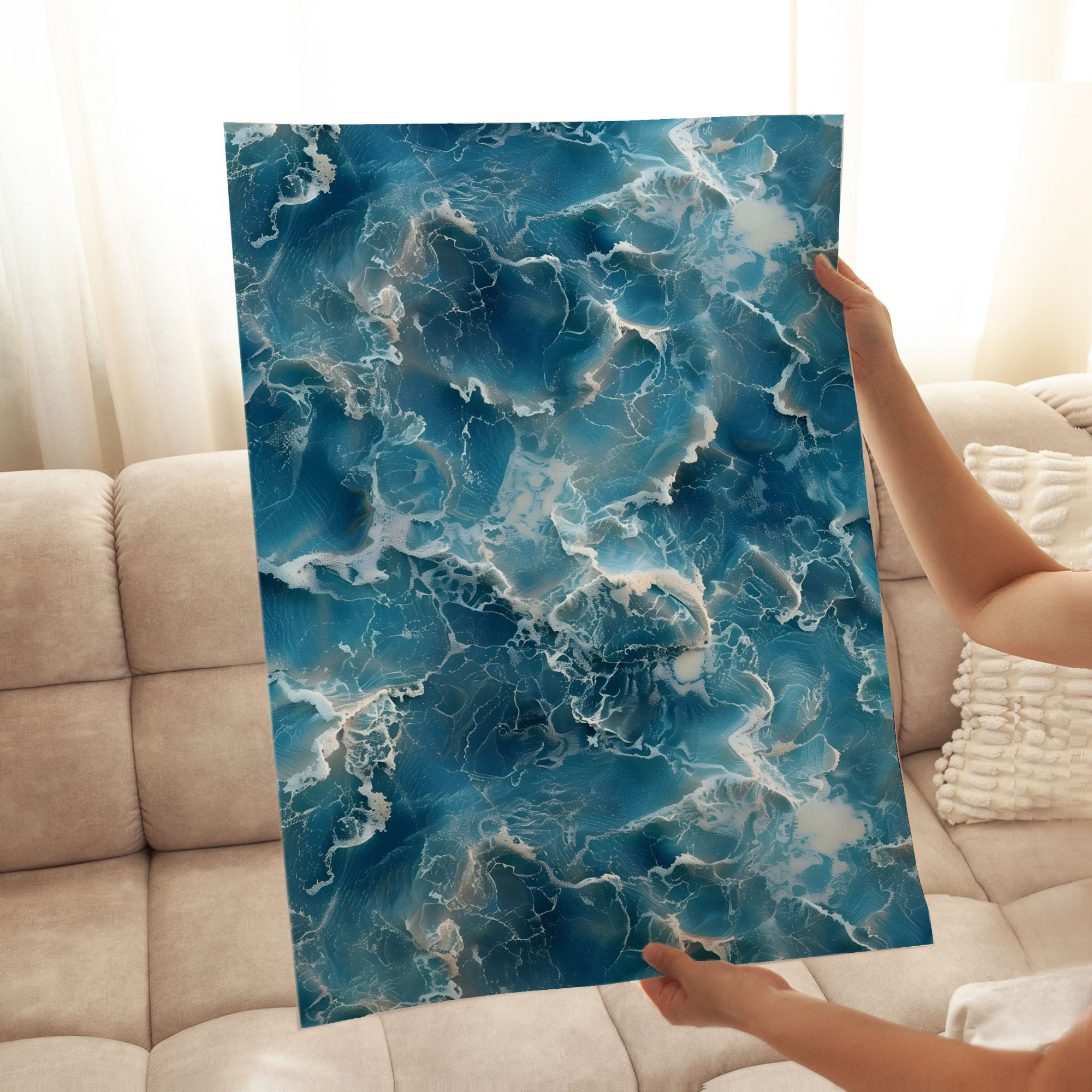 Winston Porter Beach and Coastal Ocean Waves Pattern I Nautical ...