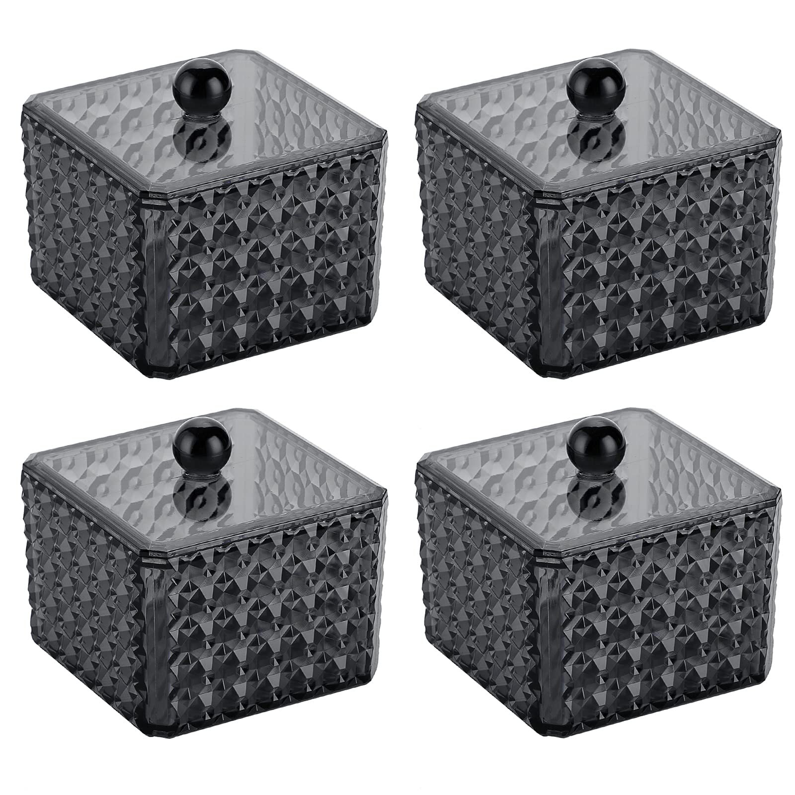 Rebrilliant Cotton Swab Ball Pad Holder,Acrylic Apothecary Jar ...